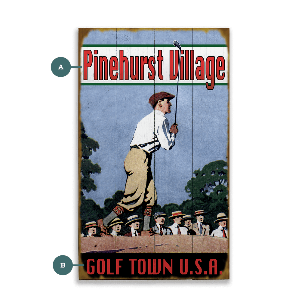 Classic Golfer - Wood & Metal Wall Art – Old Wood Signs