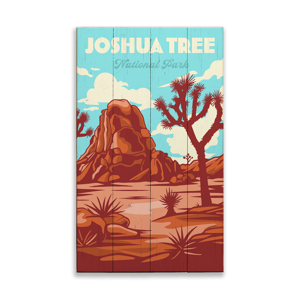 Iconic Joshua Tree National Park: Smooth Finish - Wood & Metal Wall Ar ...
