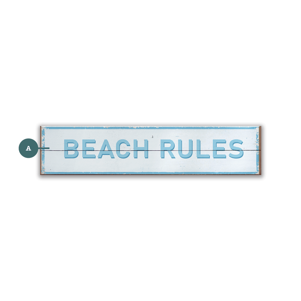 Breezy Beach Rules - Wood & Metal Wall Art – Old Wood Signs
