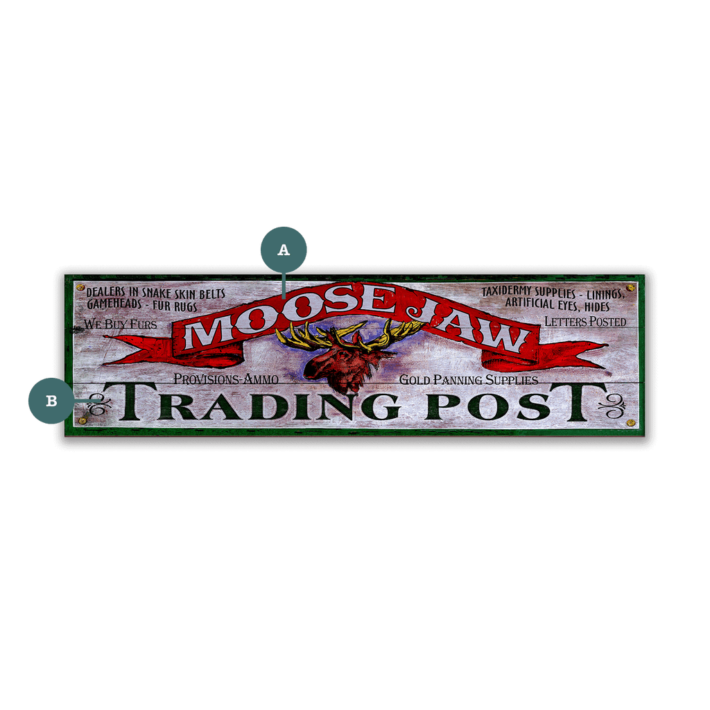 Moose Jaw Trading Post - Wood & Metal Wall Art – Old Wood Signs