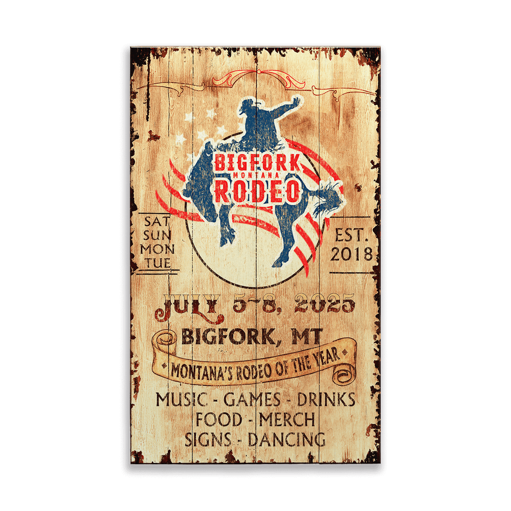 Old Settlers Days Rodeo: Bigfork Rodeo - Wood & Metal Wall Art – Old ...