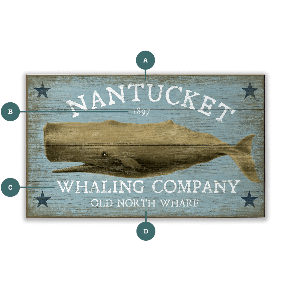 Nantucket Whaling Company - Wood & Metal Wall Art – Old Wood Signs