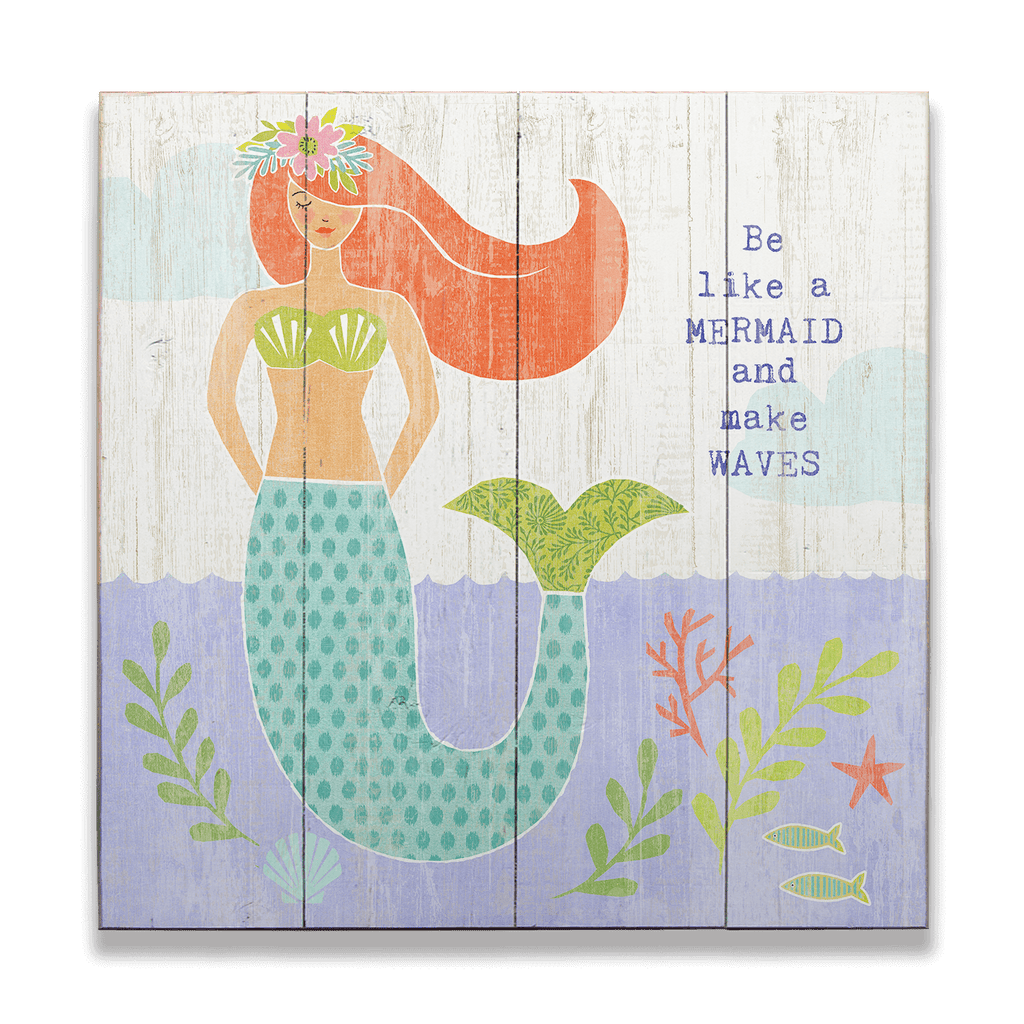 Be Like a Mermaid - Wood & Metal Wall Art – Old Wood Signs
