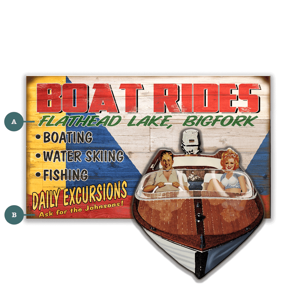 Boat Rides - Wall Decor – Old Wood Signs