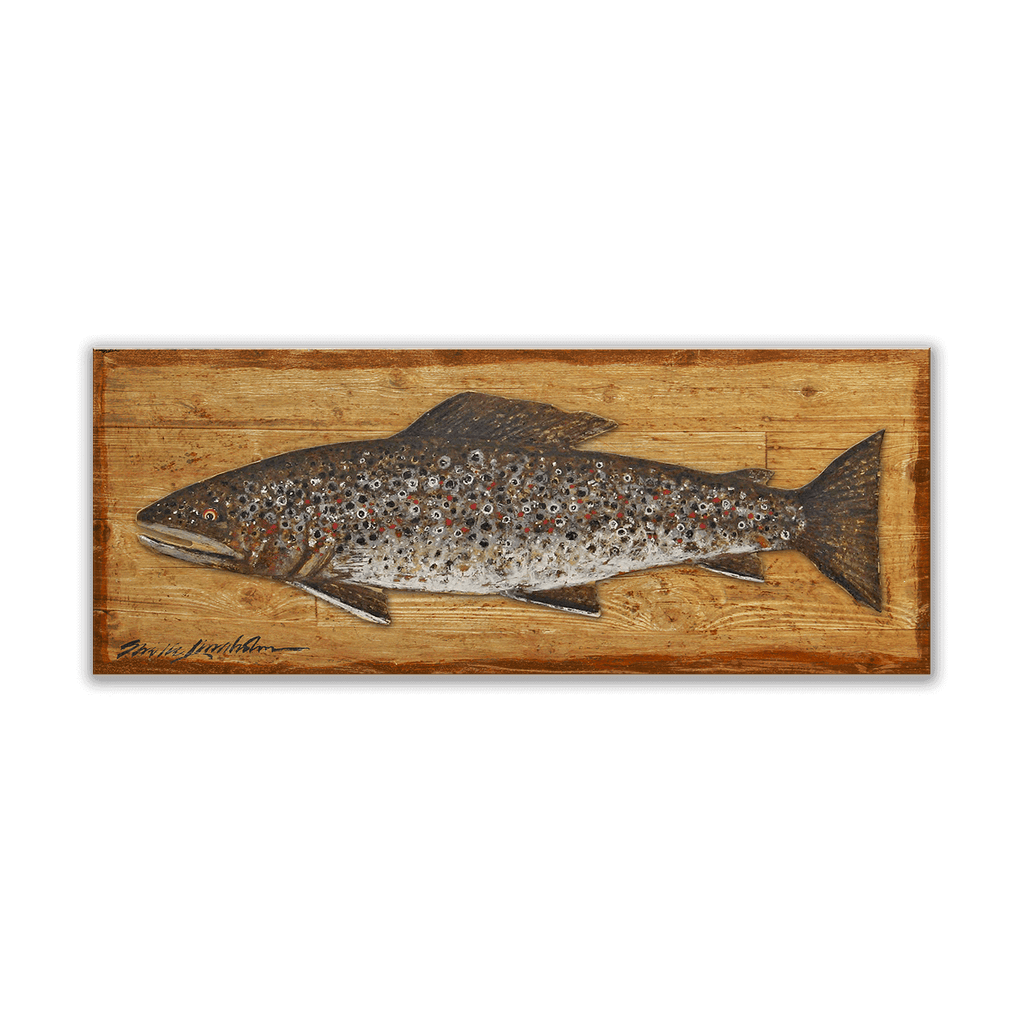 Brown Trout: Generic - Metal on Wood – Old Wood Signs
