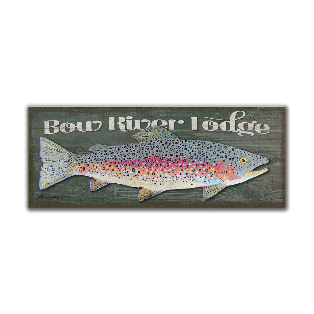 Rainbow Trout: Personalized - Metal on Wood – Old Wood Signs