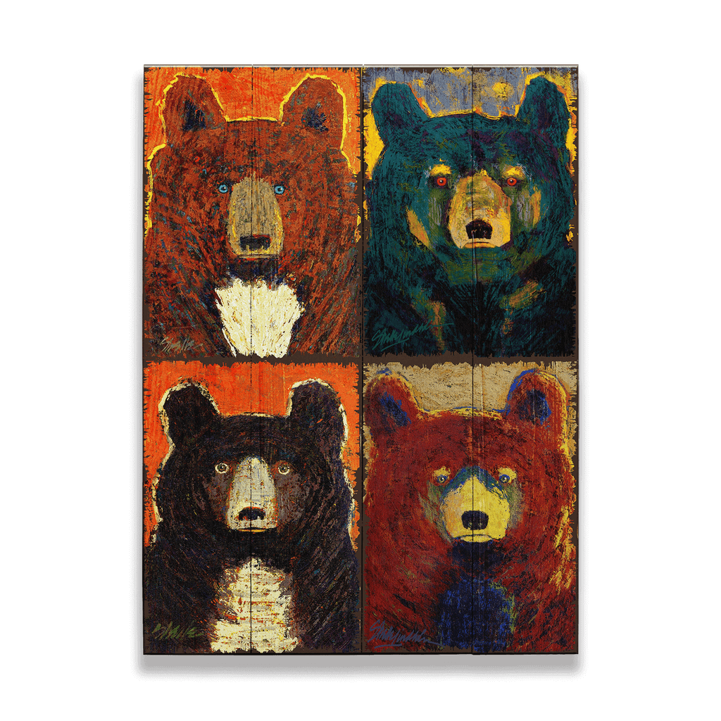 Bear Necessities: Colors of the Wild - Wood Plank Wall Art – Old Wood Signs