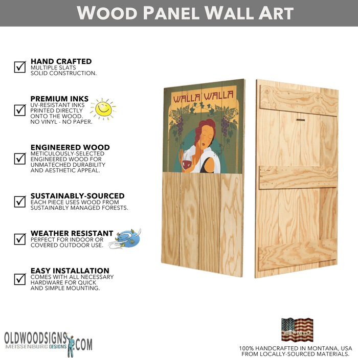 Shunka Warakin: Glacier's Nocturnal Legend - Wood Plank Wall Art – Old ...